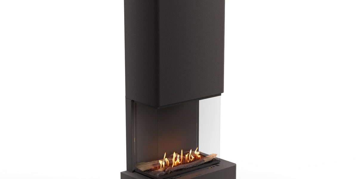 Planika Aura - caminetto elettrico da terra con fiamma a vapore acqueo — Efesto Home